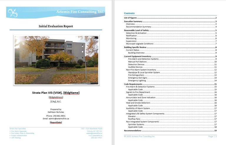 Building Evaluation Reports – Artemis Fire Consulting Inc.